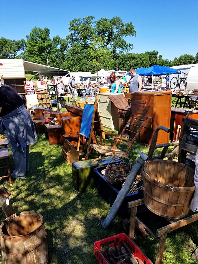 Wooden barrels, vintage furniture, and enough rustic charm to make even the most dedicated minimalist reconsider their life choices.