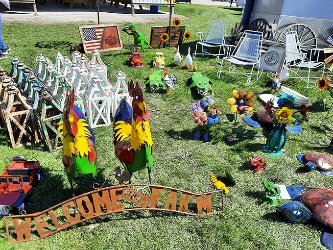 Garden whimsy at its finest! These colorful metal roosters and sunflowers promise to be the conversation starters your backyard has been missing.
