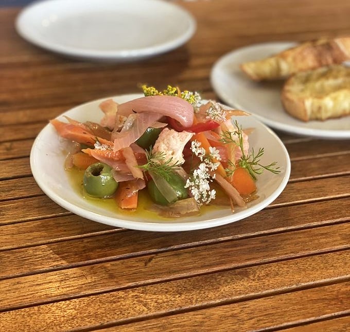 Prosciutto and vegetables playing nicely together. This antipasto is the diplomatic summit of flavor we all need right now.