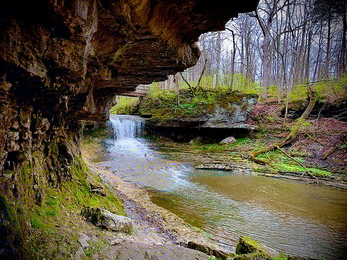 Nature creates its own masterpiece at Glen Helen, where limestone caves and waterfalls remind us that the best artist has been working for millions of years.