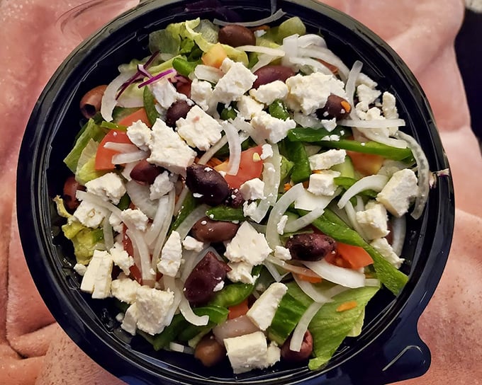 This Greek salad isn't just a healthy option – it's what vegetables dream of becoming when they grow up.