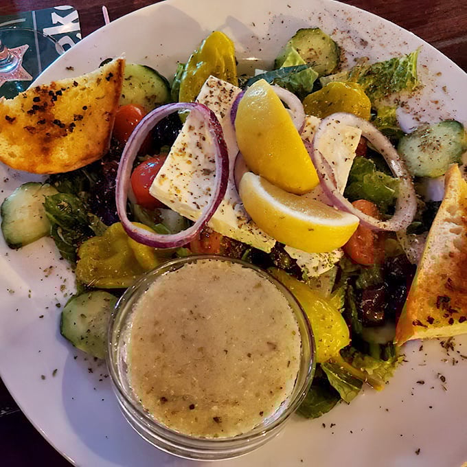 This Greek salad with its bright vegetables and generous feta doesn't just feed you—it transports you to a Mediterranean coastline without the airfare.