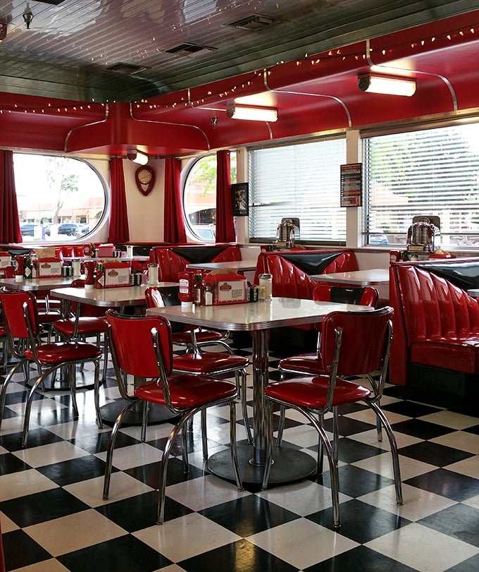Red vinyl booths and chrome tables—not just furniture, but time machines to when calories didn't count and coffee was endless.