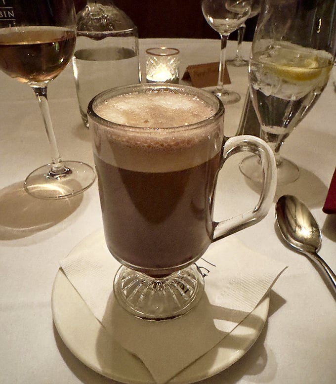 An Irish Coffee that warms from the inside out – the adult version of hot chocolate that makes you wonder why you'd ever order plain coffee again.