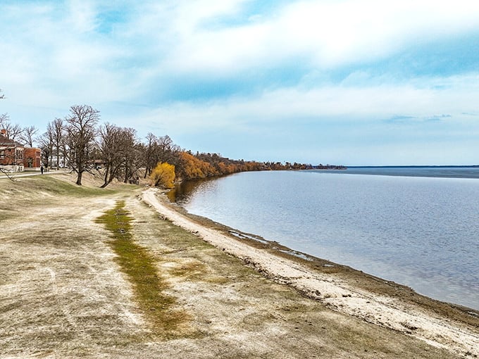 Lake Bemidji's shoreline offers a natural boundary between civilization and wilderness—no expensive landscaping required.