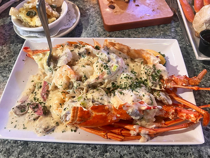 When lobster gets the royal treatment. This isn't just dinner—it's the seafood equivalent of winning the lottery while on vacation.
