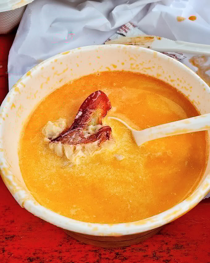 Lobster stew – liquid gold studded with treasures from the deep. The ocean distilled into one perfect bowl.
