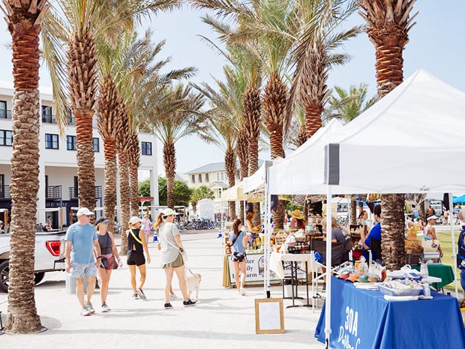 Palm trees, blue skies, and local vendors – basically the holy trinity of perfect Saturday mornings.