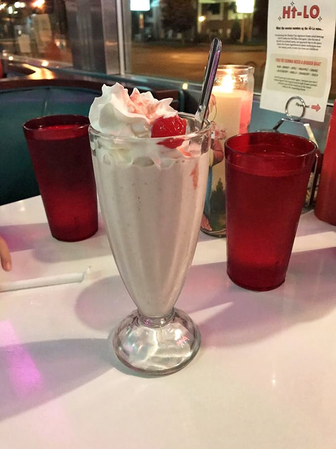 A milkshake so thick it defies physics and so pretty it demands a portrait. The cherry on top isn't just garnish—it's the exclamation point.