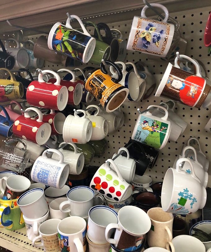 Mug collectors, shield your wallets. From polka dots to vacation souvenirs, each handle holds someone else's morning coffee memories.