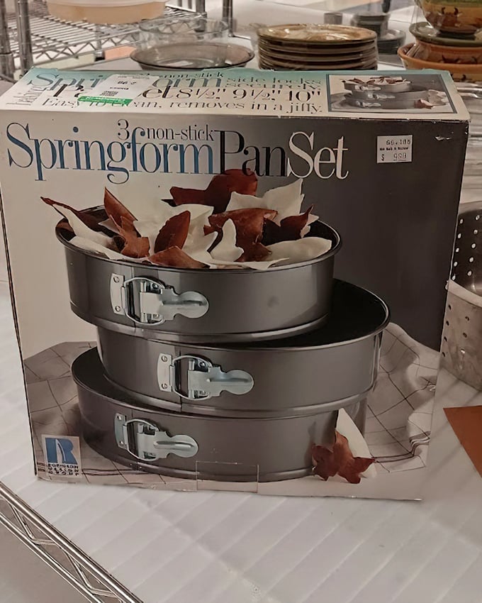 Someone's abandoned baking ambitions become your kitchen upgrade. That springform pan set is begging to help create your next cheesecake masterpiece.