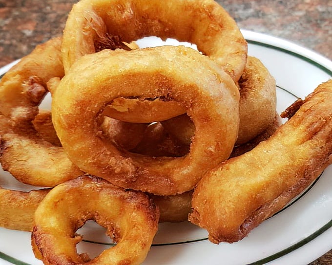 Onion rings with the structural integrity to stand up to any dipping sauce, yet tender enough to surrender at first bite.