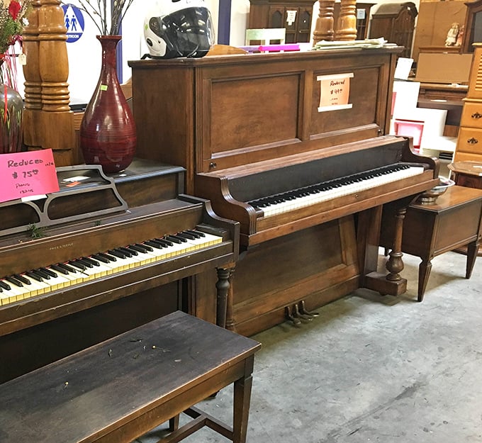 These pianos aren't just furniture—they're time machines waiting to transport you back to childhood recitals and holiday sing-alongs.
