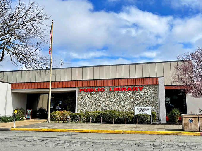 Even the public library looks like it belongs in a Hallmark movie—the kind where city slickers discover the meaning of community.