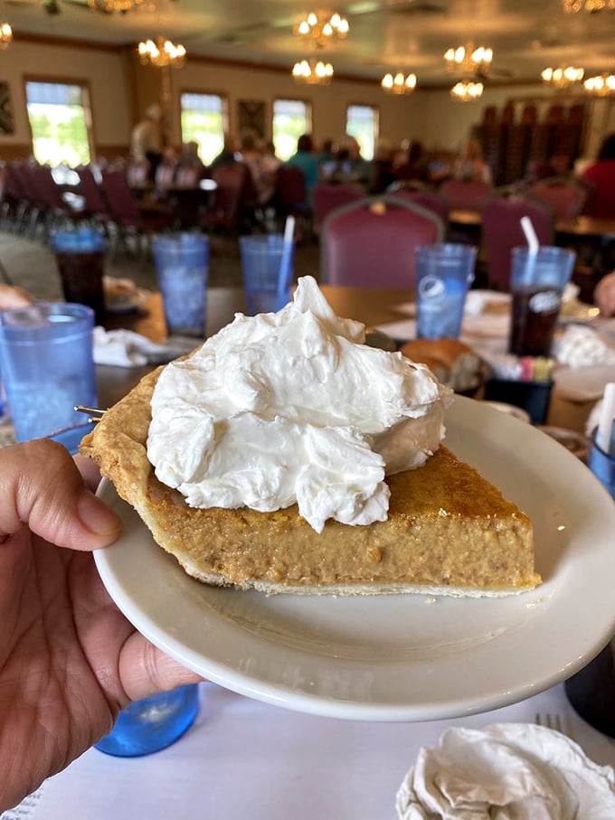 Pumpkin pie with a cloud of whipped cream—autumn's greatest hit performed on a perfectly flaky crust stage.