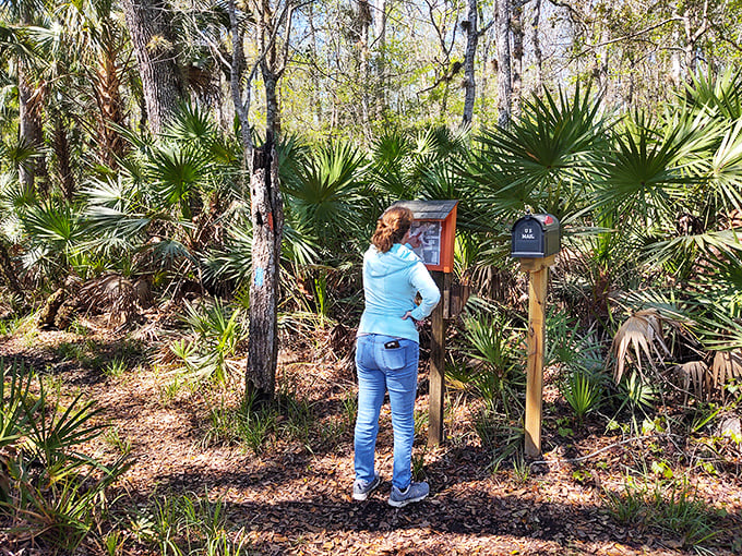 Nature trails at Rice Creek offer educational signage for those who want to learn while they wander – knowledge and exercise, the multitasking of retirement.