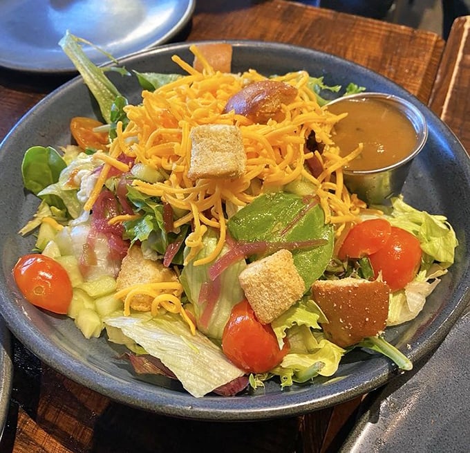 Even the salads at Q39 deserve respect – fresh, colorful, and substantial enough to hold their own against the smokehouse heavyweights.
