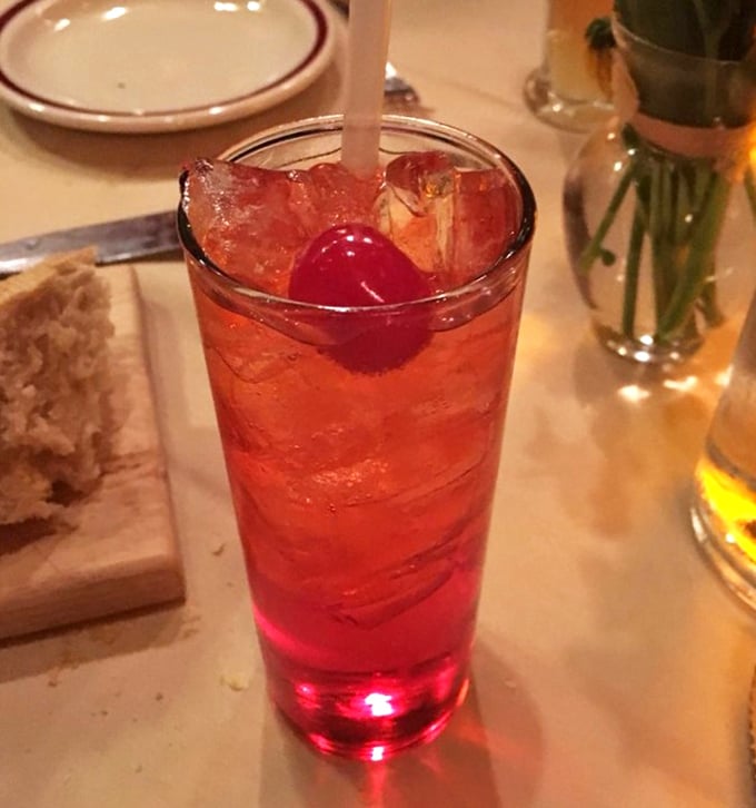 A properly made Shirley Temple – the unofficial cocktail of people celebrating something special while remaining completely lucid.