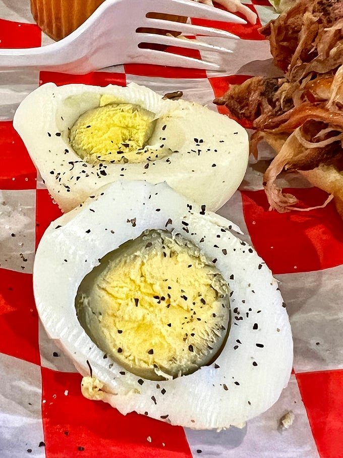 Smoked eggs—proof that BBQ innovation knows no bounds. Who knew something so simple could be transformed into something so extraordinary?