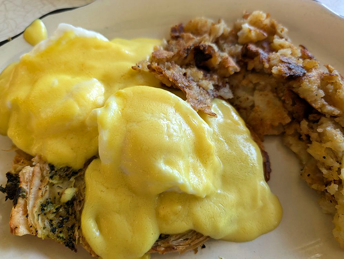 Eggs Benedict gets a Mediterranean makeover that would make your cardiologist wince and your taste buds sing hallelujah.
