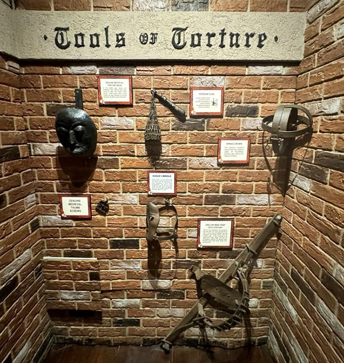 Medieval home security options. This collection of torture devices reminds us that today's doorbell cameras are a much more civilized way to deal with unwanted visitors.
