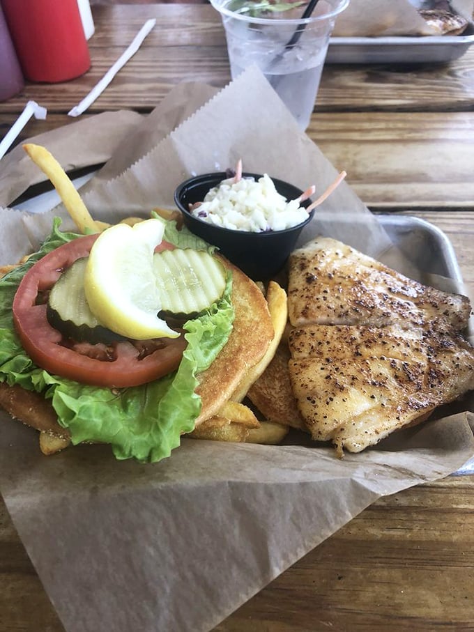 This sandwich isn't just served—it's presented, with all the care of a first-time parent showing off baby pictures.