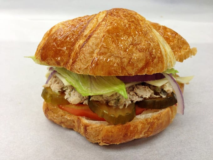 A croissant sandwich that doesn't need a passport to transport you to a Parisian café, just a healthy appetite.