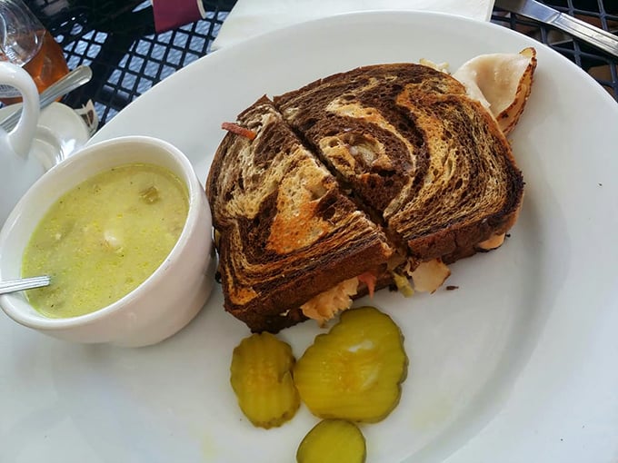 This marble rye sandwich isn't just lunch—it's a masterclass in texture and flavor with soup as its perfect sidekick.