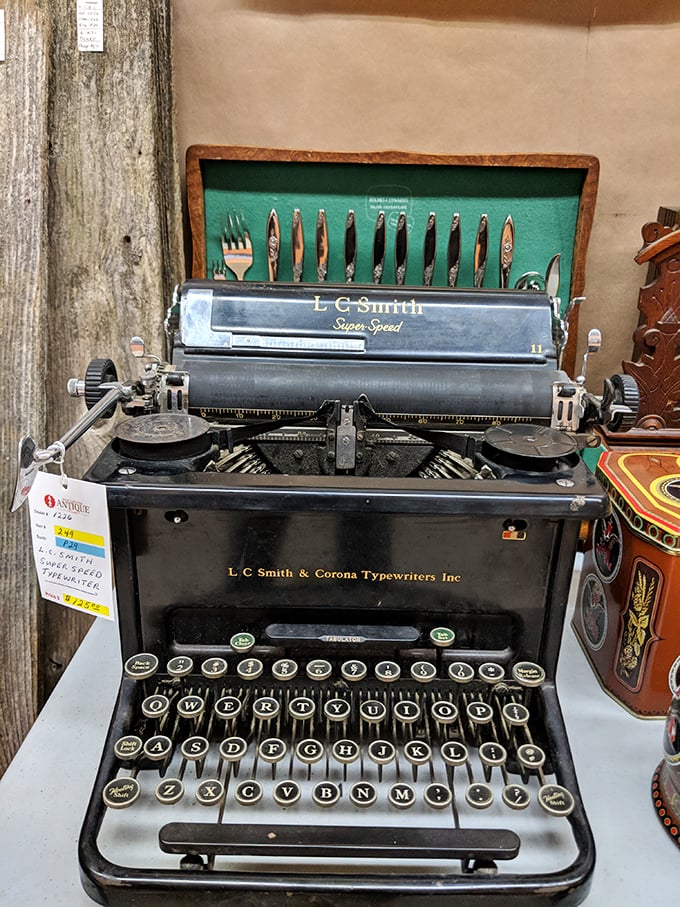 This L.C. Smith typewriter is peak vintage office décor, making your laptop look embarrassingly disposable by honest comparison.