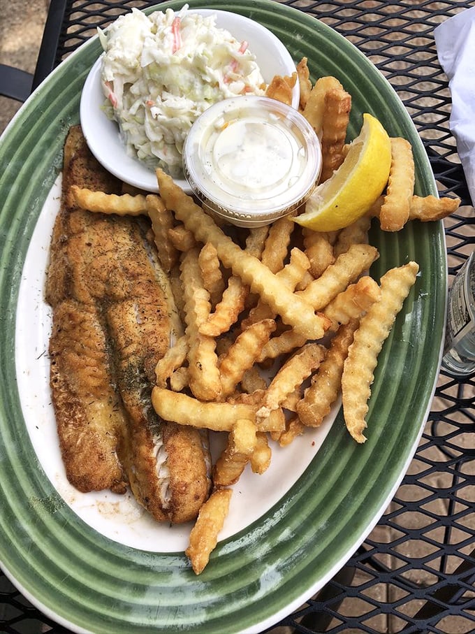 This walleye isn't just fried—it's transformed into a golden-crusted masterpiece that makes you wonder why anyone would eat fish any other way.