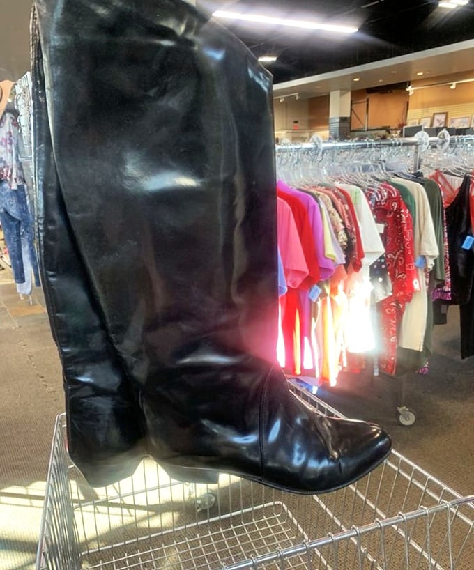 Those black leather boots have probably seen more concerts than a roadie for The Rolling Stones.