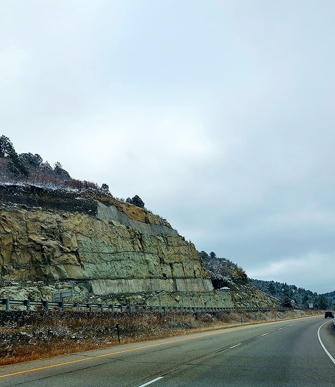 The drive to Trinidad features dramatic rock formations that look like nature's attempt at abstract sculpture—and quite successful, I'd say.