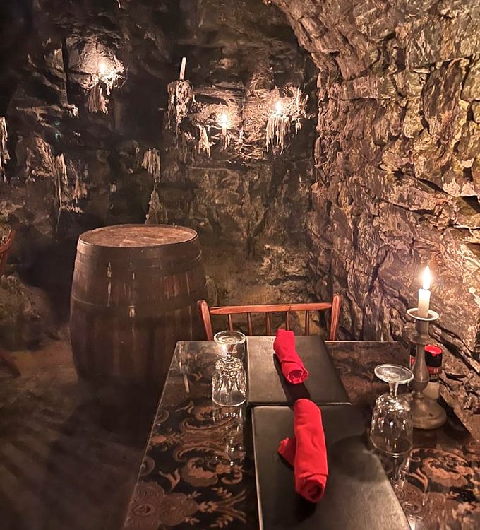 Dining in the catacombs feels like you've stumbled onto a movie set—except the food is better and no one's chasing you with a chainsaw.