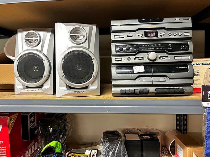 Remember when stereo systems were measured in component pieces rather than megabytes? This Magnavox certainly does.