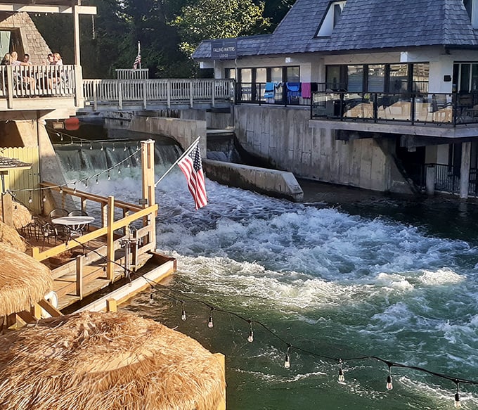 The dam creates nature's own white noise machine, providing the soundtrack for countless peaceful waterside moments.