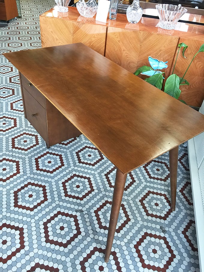 A sleek mid-century desk that makes working from home feel like starring in your own episode of Mad Men.