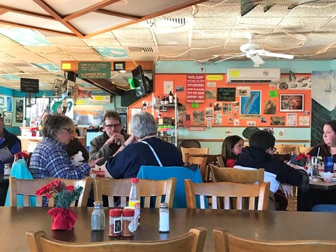 Where strangers become friends over shared appreciation of seafood. The real social network happens over hush puppies and crab cakes.