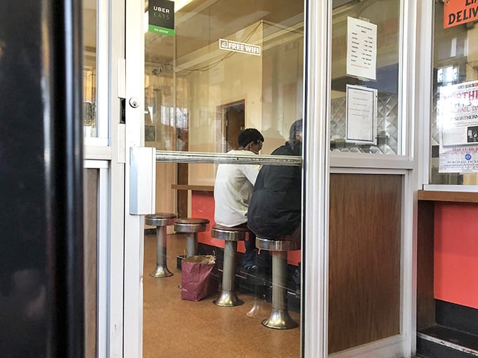 The ordering counter – where dreams are placed and barbecue wishes are granted through a simple glass partition.