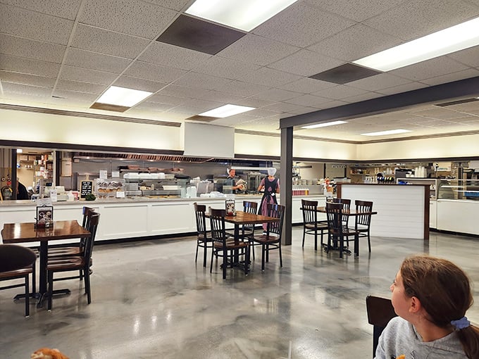 The open kitchen concept isn't about theater—it's about transparency. Nothing to hide when you're doing things the right way.