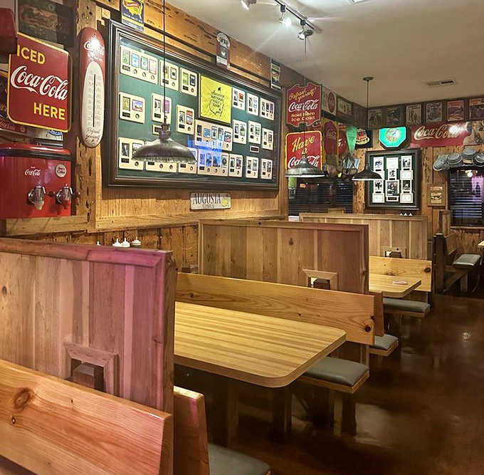 Step right in — the scent of nostalgia hits first, somewhere between fresh fries and old Coca-Cola signs.