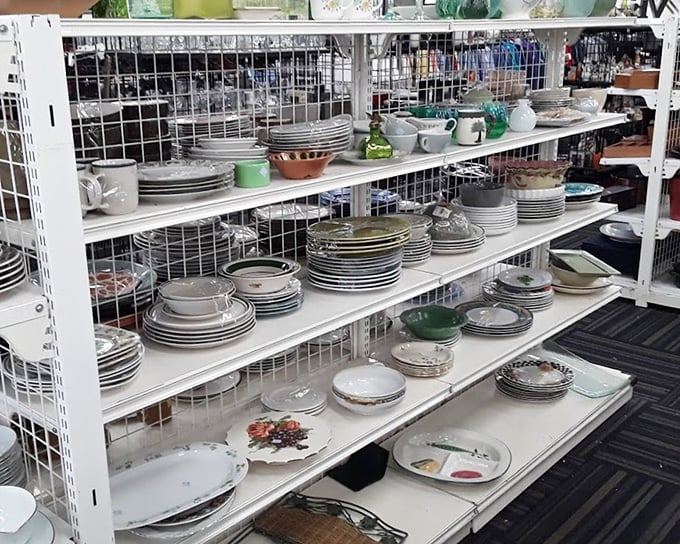 Plates upon plates upon plates—a dinnerware bonanza that would make any mismatched tablescape enthusiast weak at the knees. Eclectic entertaining starts here.