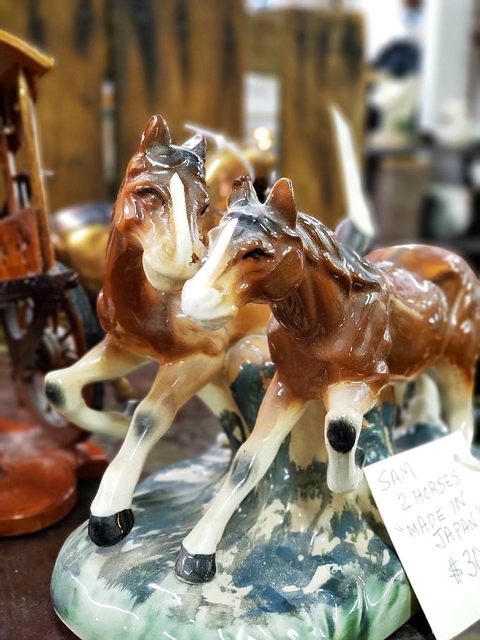 These ceramic horses look ready to gallop off the shelf and into your living room—Japanese craftsmanship at its finest.