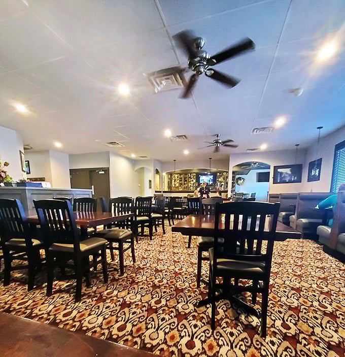 The dining room has that magical quality where you can simultaneously feel like you're somewhere special yet completely at home.