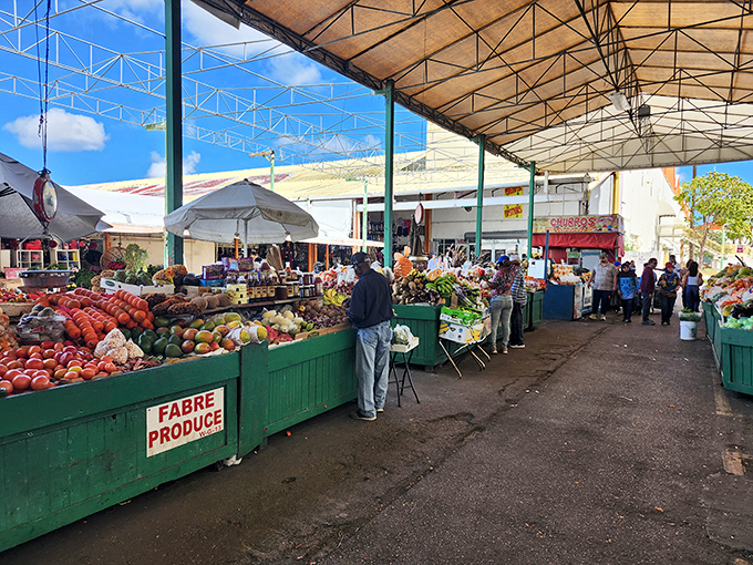 Fabre Produce offers a rainbow of fresh fruits and vegetables. Shopping here makes you feel virtuous, even if you're heading to the donut stand next.