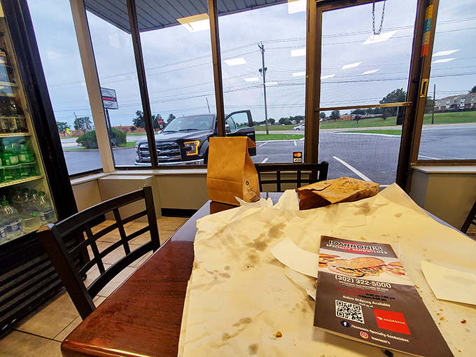 Even on a cloudy day, the view from inside Ioannoni's is bright with possibility—and the promise of imminent sandwich satisfaction.