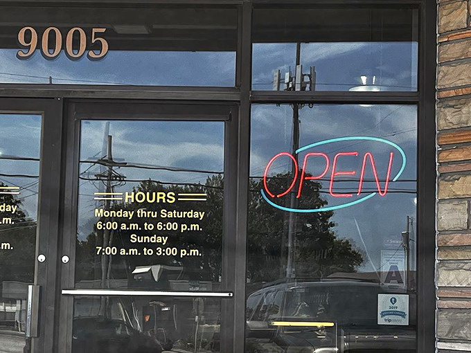 These hours aren't just a schedule—they're a promise. Six days a week, this doorway leads to a world where diet plans go to die gloriously.