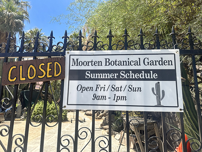 Summer hours mean beating the heat. Even desert plants appreciate visitors who show up when it's not surface-of-the-sun hot.