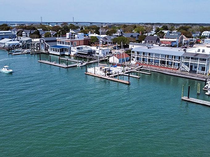 Beaufort's harbor view – where boats bob gently in water so blue it looks like someone cranked up the saturation on reality.