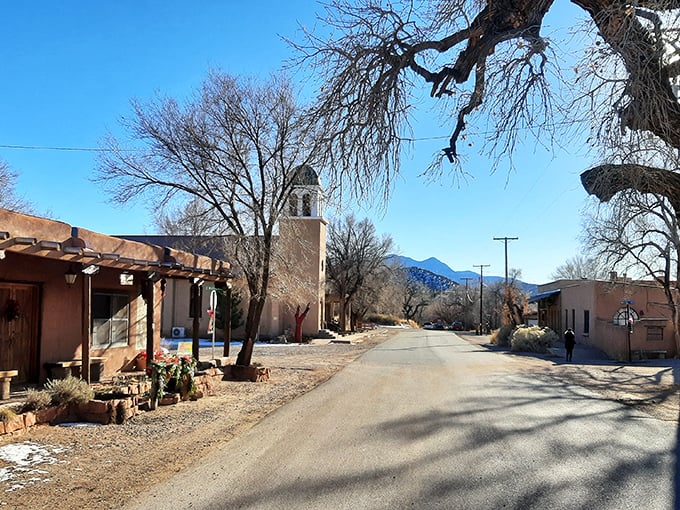 Cerrillos' dusty main street hasn't changed much since miners sought fortune here – a time capsule with a post office.