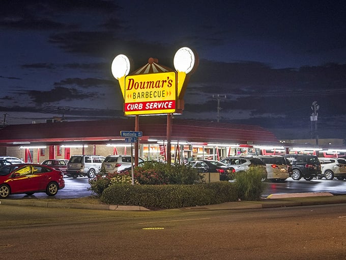 Doumar's vintage sign towers over Norfolk like a lighthouse guiding ships to ice cream harbor.